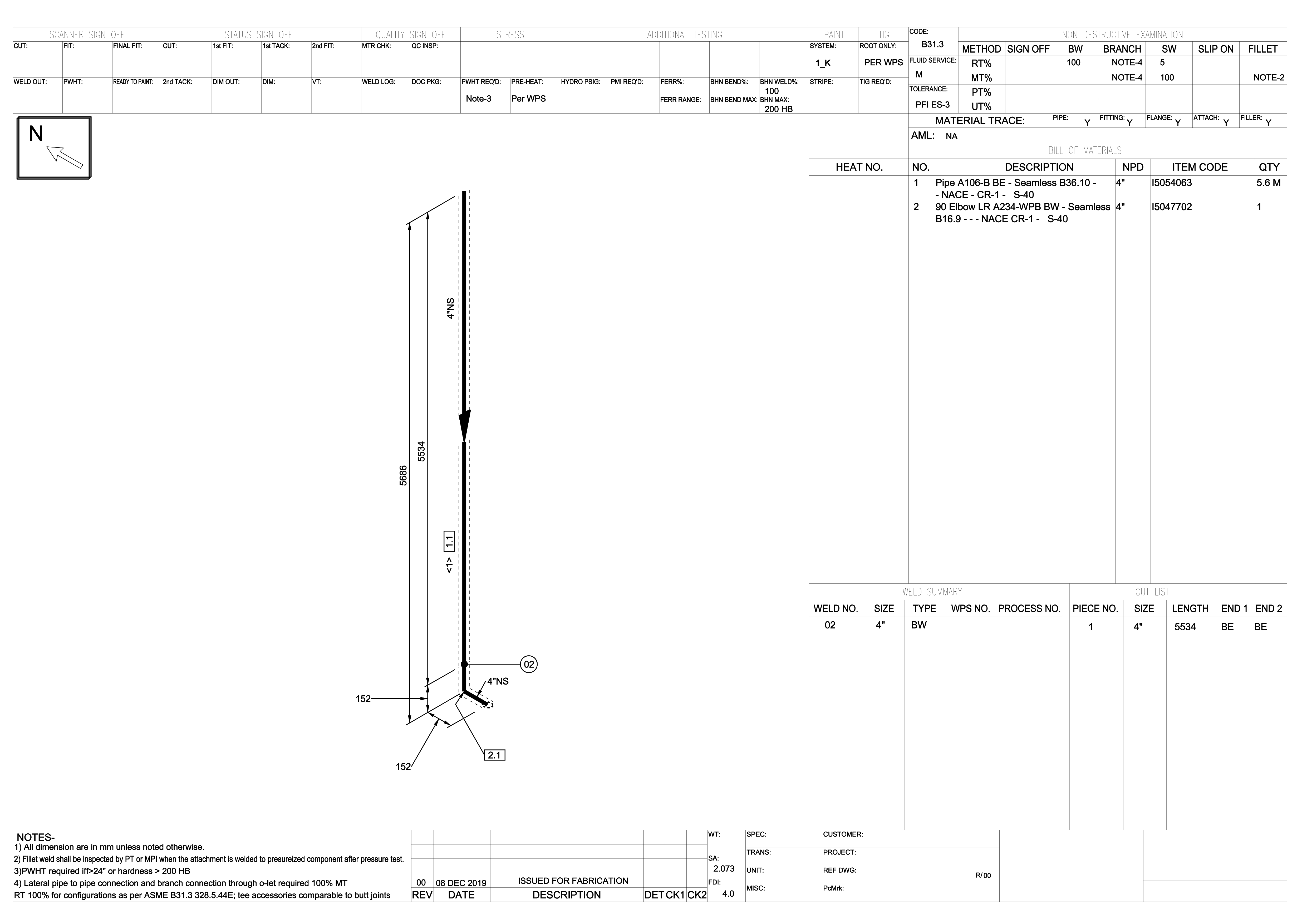Pipe Spool Shop Drawing - Pipe Spool Shop Drawing Detailing Drafting