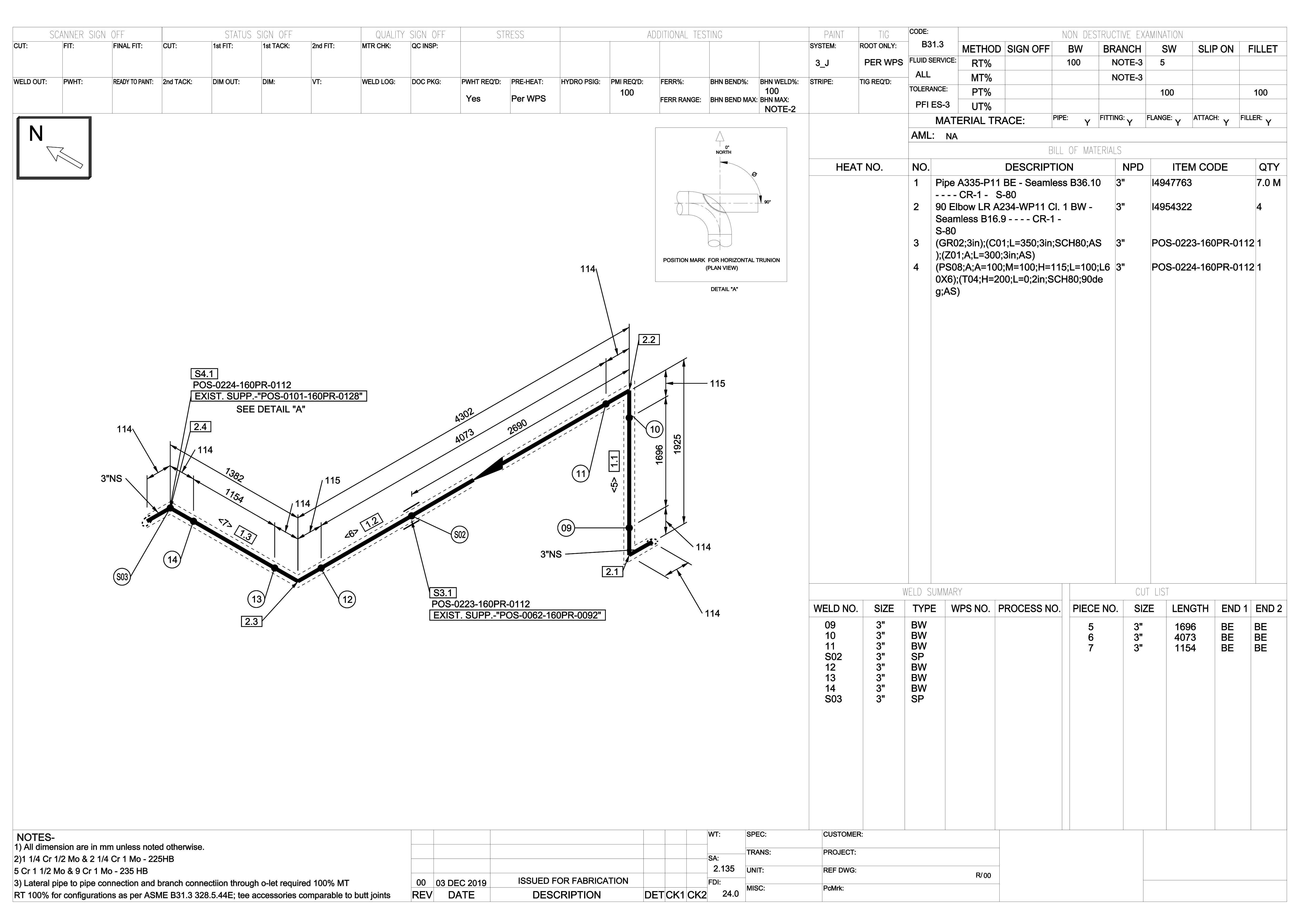 Pipe Spool Shop Drawing - Pipe Spool Shop Drawing Detailing Drafting