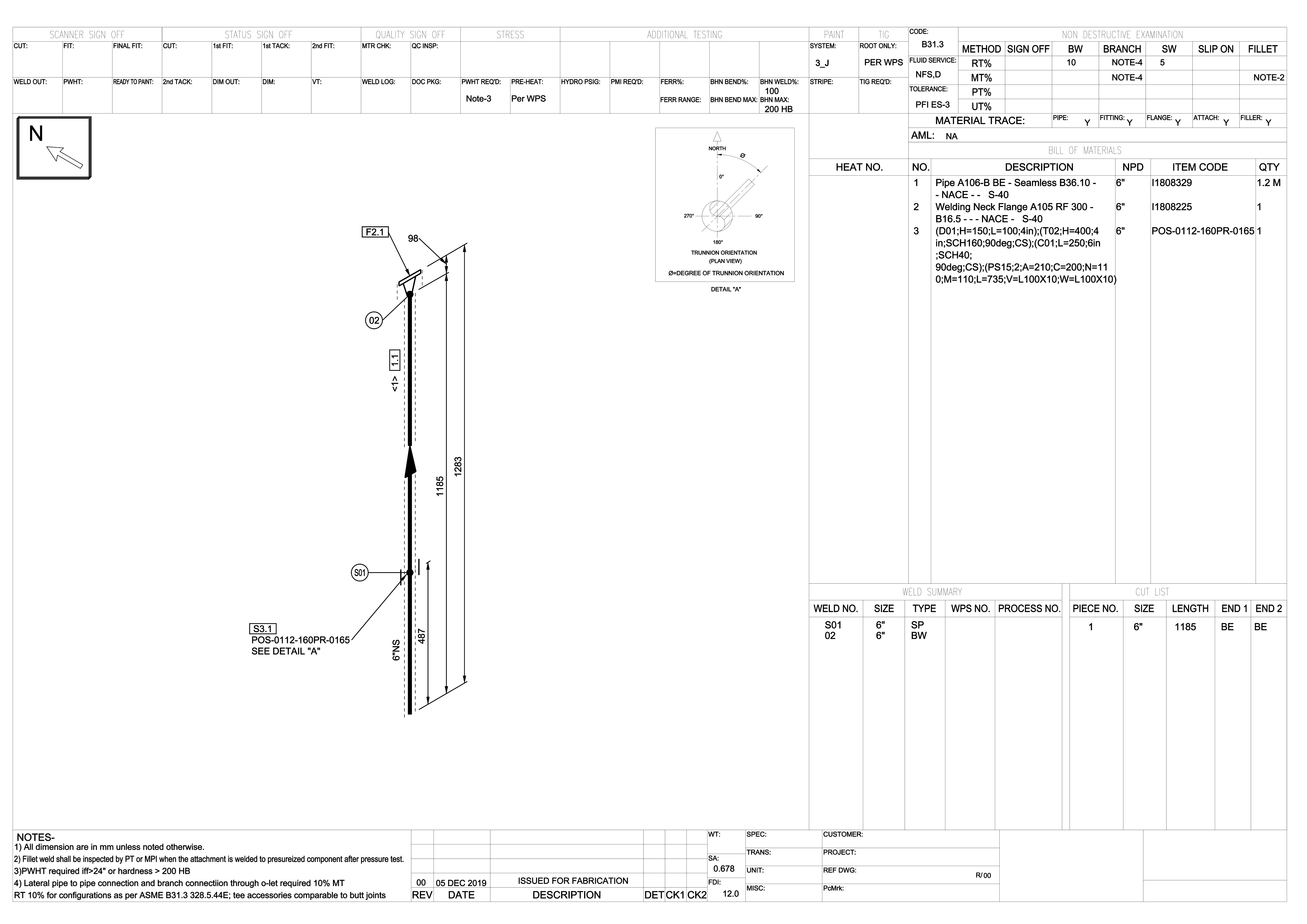 Pipe Spool Shop Drawing - Pipe Spool Shop Drawing Detailing Drafting