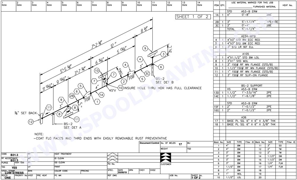 Spool Drawing Solutions : One stop service for pipe spool drawings